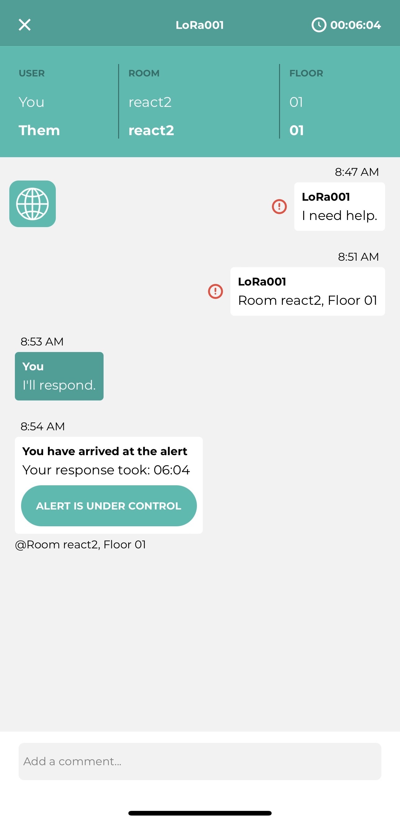 How To Respond To An Alert On The React Mobile Hospitality Application React Mobile