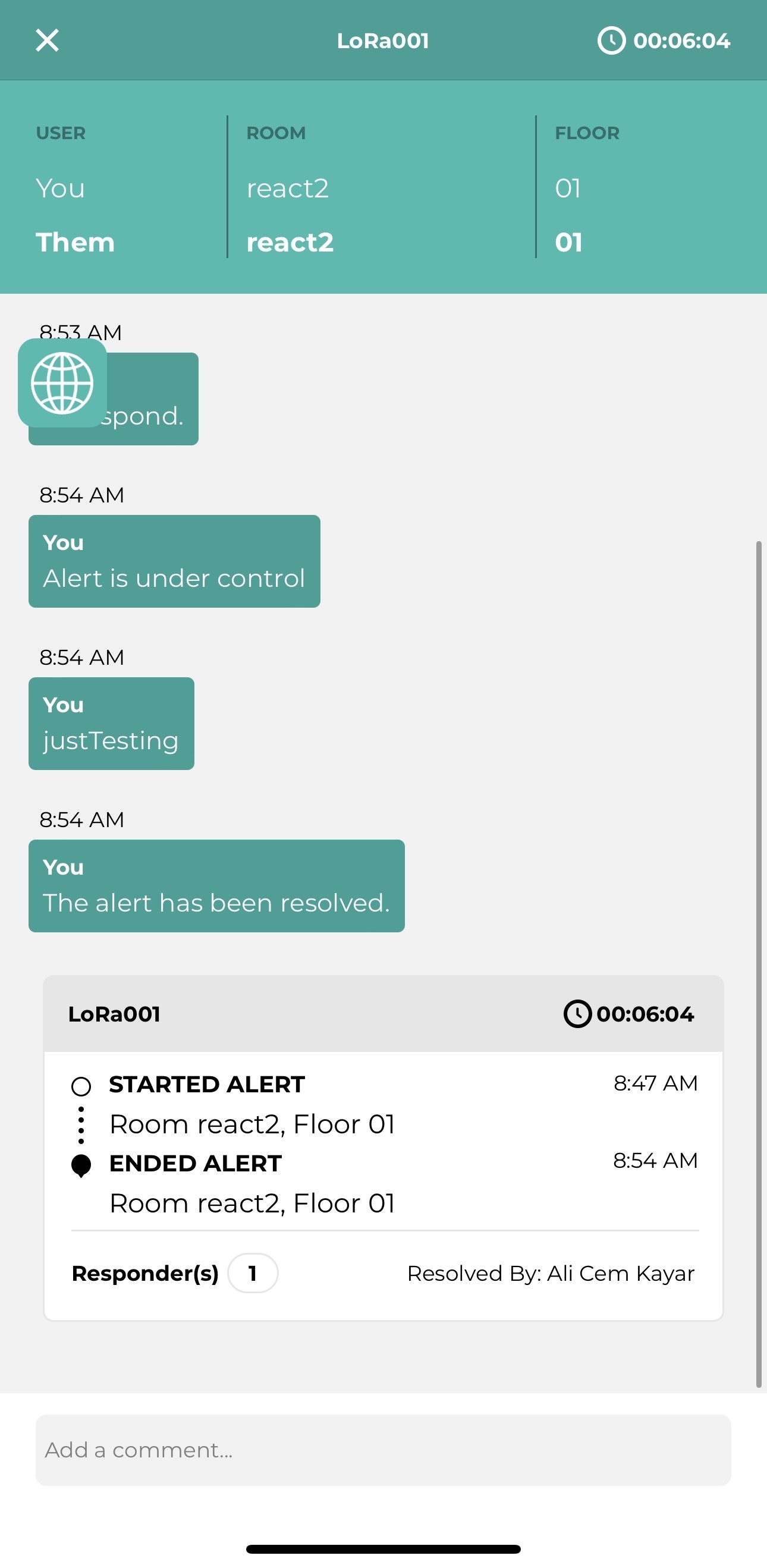 How To Respond To An Alert On The React Mobile Hospitality Application React Mobile