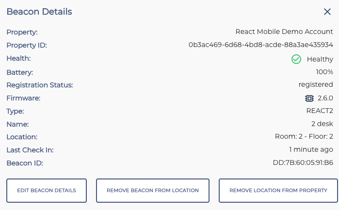 Our Beacon Was Removed From Its Location. How Can I Identify Where It Is Registered? – React Mobile